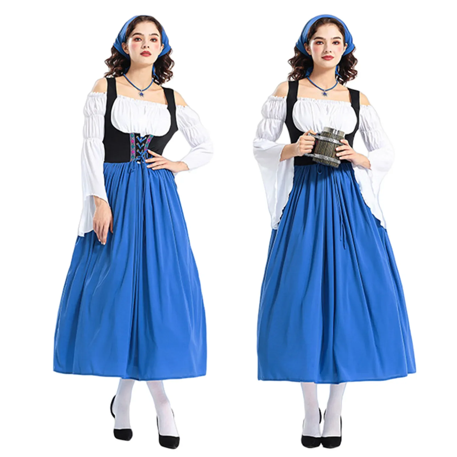 Classic Dirndl Dress with Puff Sleeve | Free Shipping!